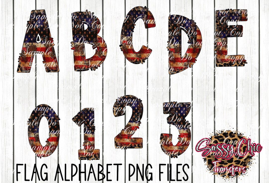Patriotic Alphabet | Digital Download |PNG Files | High Resolution ...