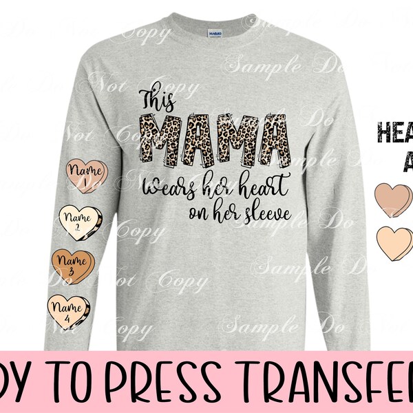 This Momma Wears Her Heart on Her Sleeve Valentine - Etsy