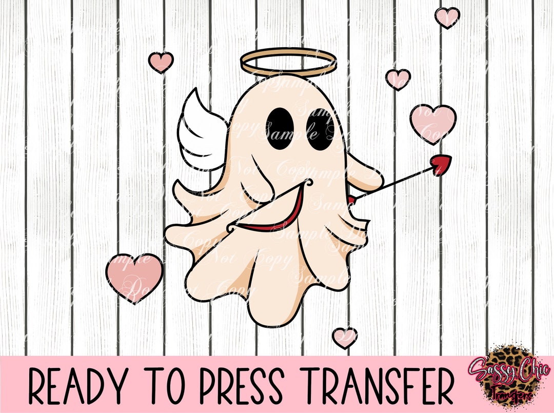 Lovely Ghost Ready to Press Sublimation Transfer or DTF Transfer Direct ...