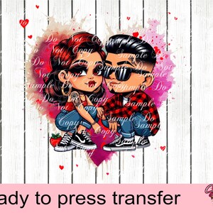 Valentines Cholo Couple | Ready to Press Sublimation Transfer or DTF ...