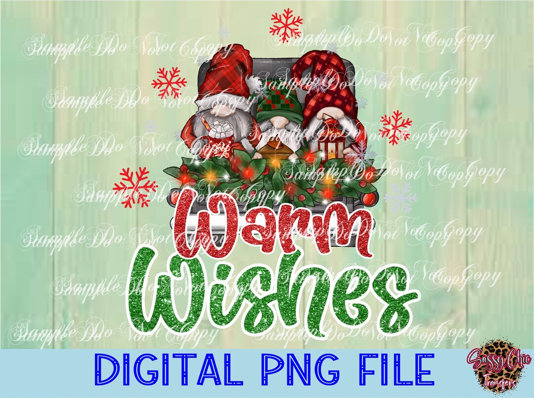 Warm Wishes Gnomes | Digital Download, PNG File, High Resolution ...