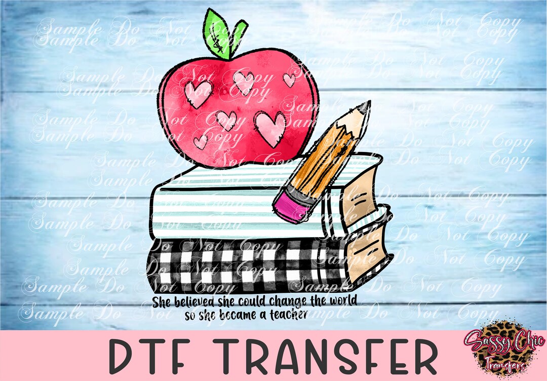 Teacher - DTF Transfer, Direct to Film, Heat Transfer, School Teacher ...