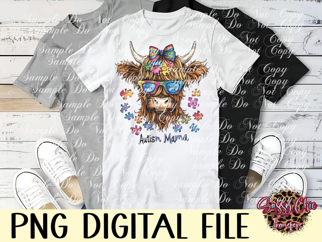 Autism Awareness Cow | Digital Download | PNG File | High Resolution ...