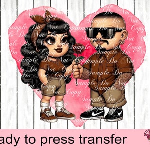 Valentines Cholo Couple | Ready to Press Sublimation Transfer or DTF ...