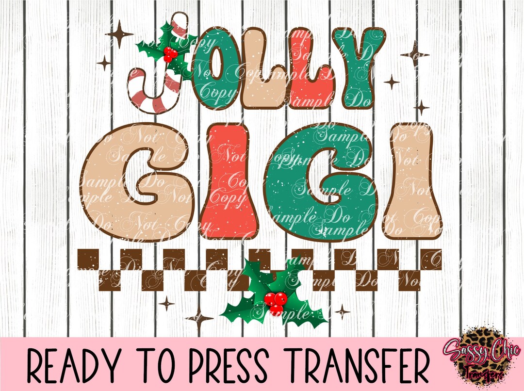 Jolly Gigi Ready to Press Sublimation Transfer DTF Transfer or HTV ...