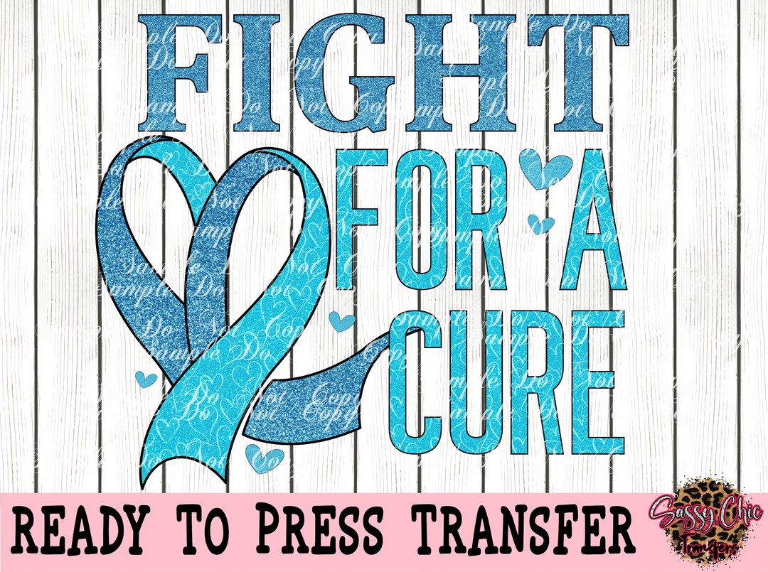 Fight For A Cure Diabetes Awareness Month Fight Diabetes Blue Ribbon ...
