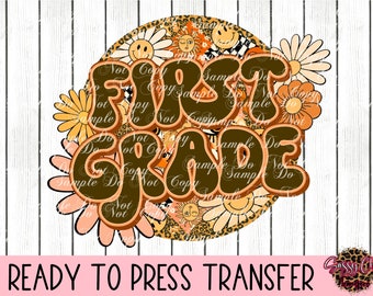 Back to School First Grade Design, 1st Day of School Printable, Ready ...