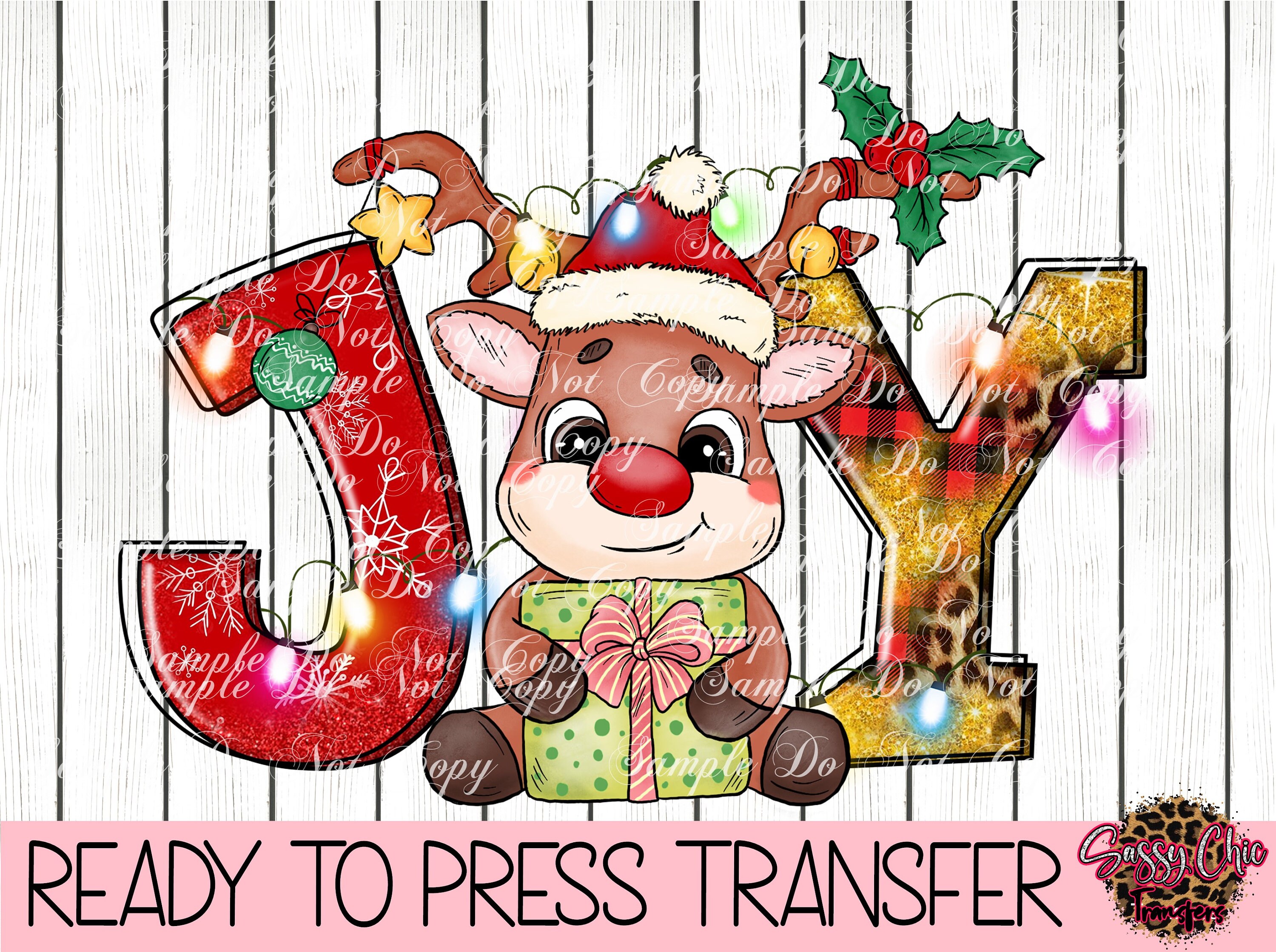 Joy Deer Ready to Press Sublimation Transfer or DTF Transfer - Etsy