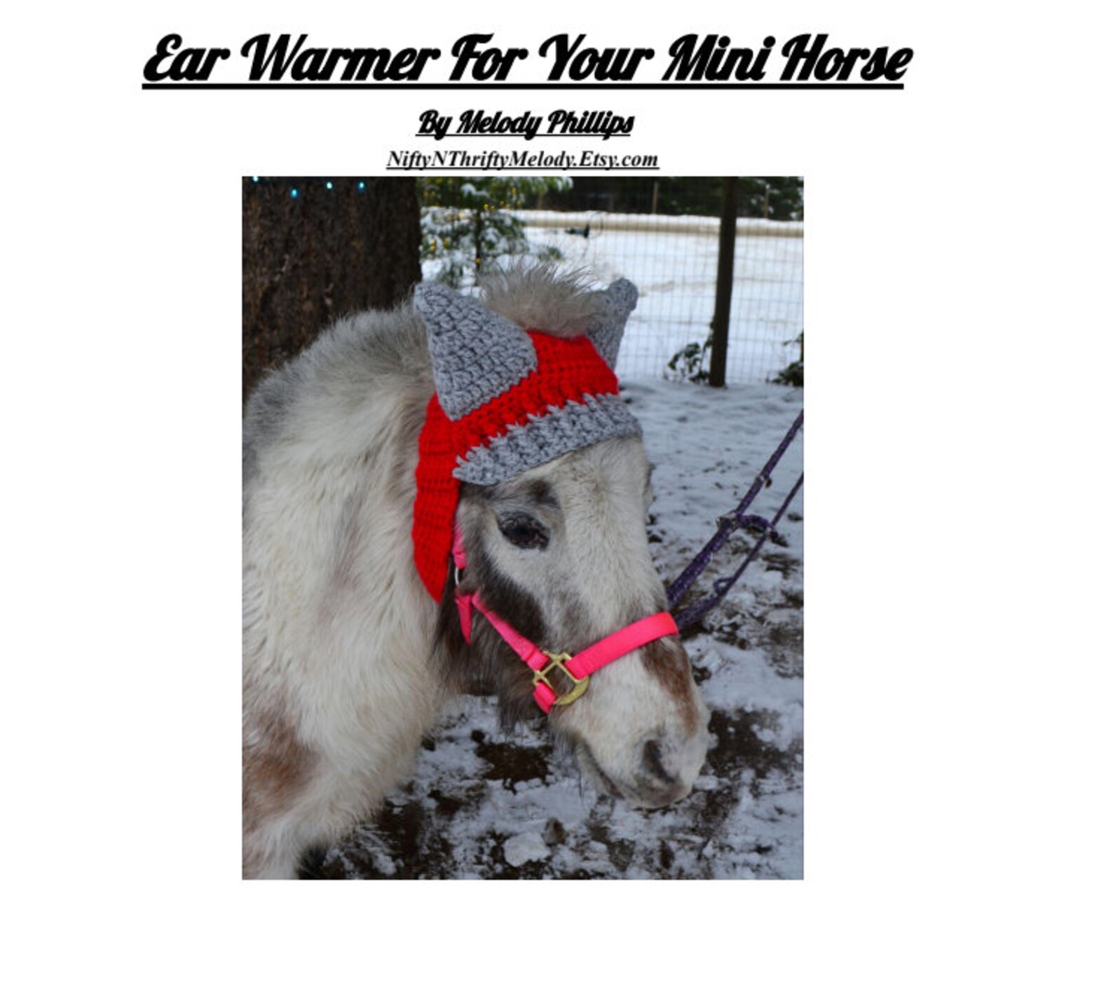 Crochet *PATTERN* Mini Horse Ear Warmer, Horse Hat, Ear Muffs, Muffs ...