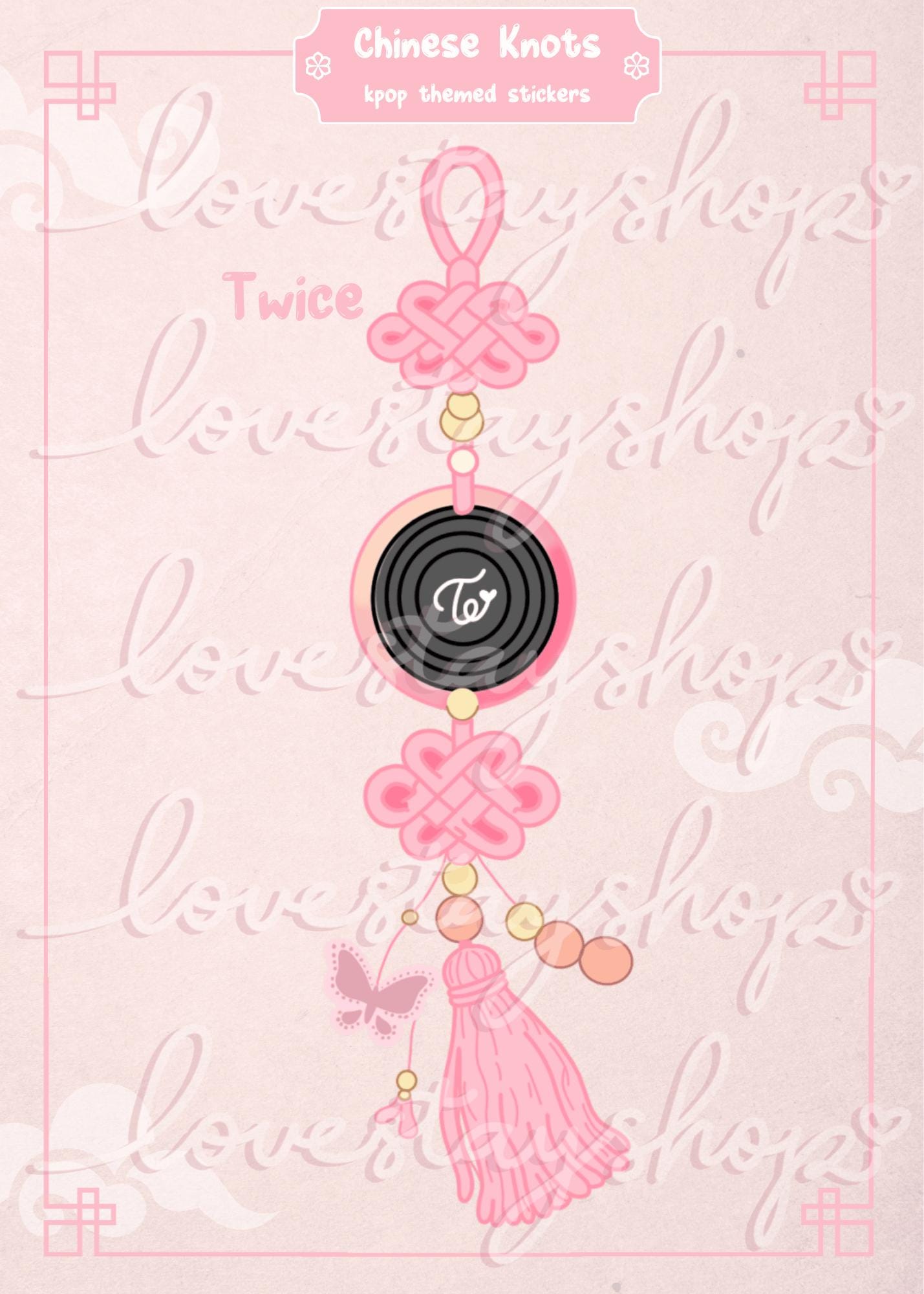 Chinese Knot Stickers – K-pop Inspired | Lucky Tassel Designs - Etsy