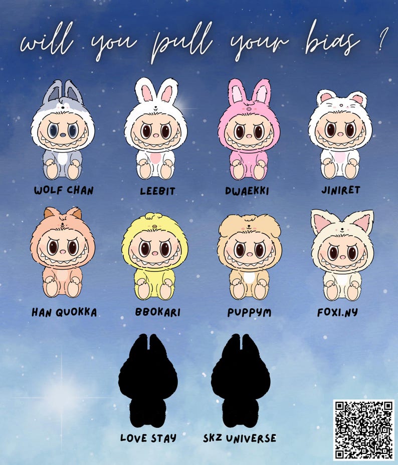 Skzoo Universe Sticker Blind Bag " Skzoo X Labubu" - Etsy