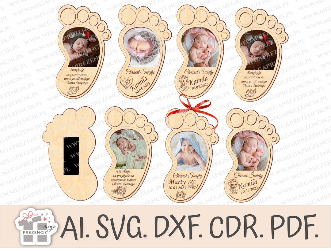 Baby Feet Svg. Thank You for the Guests at Baptism. Baby Feet Magnet ...