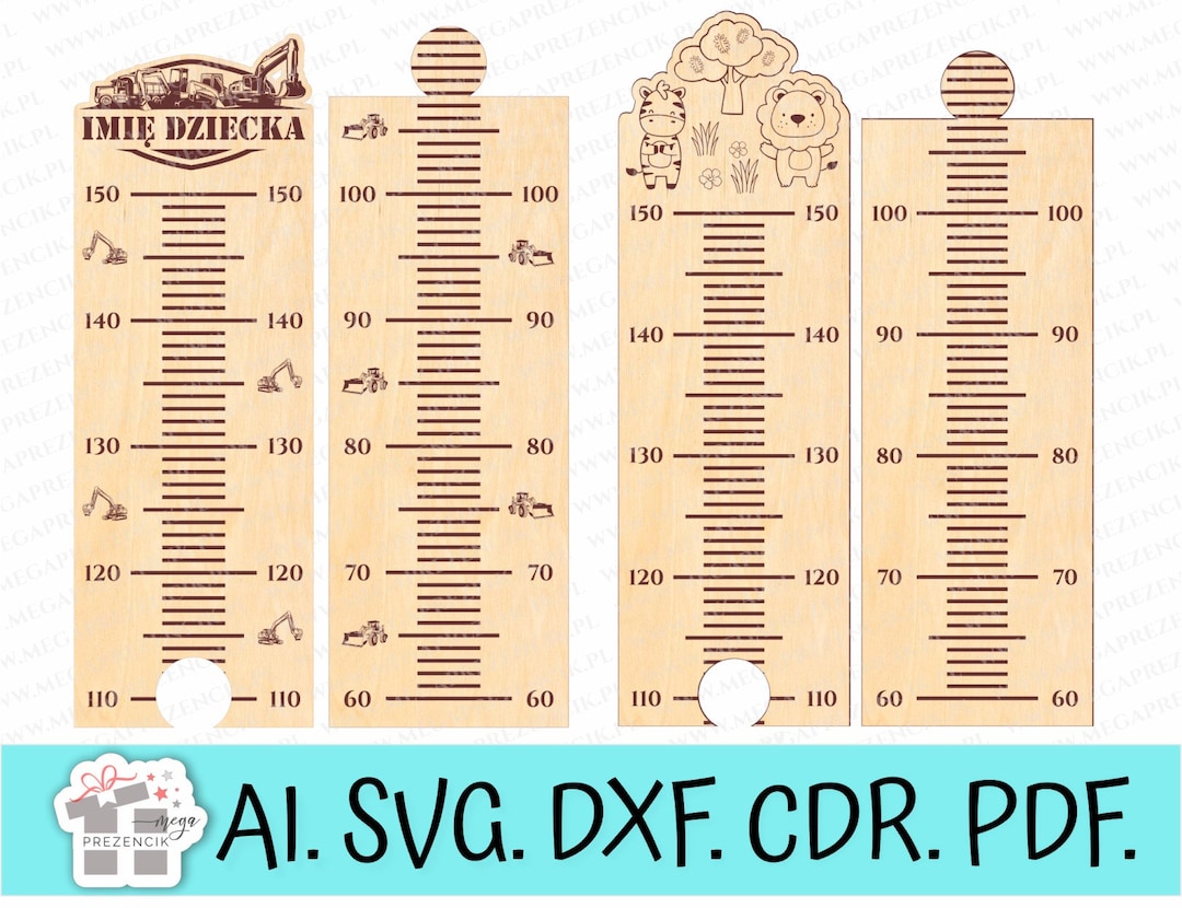 Baby Height Chart. Kids Growth Chart Laser Cut Files. Hanging Wooden ...