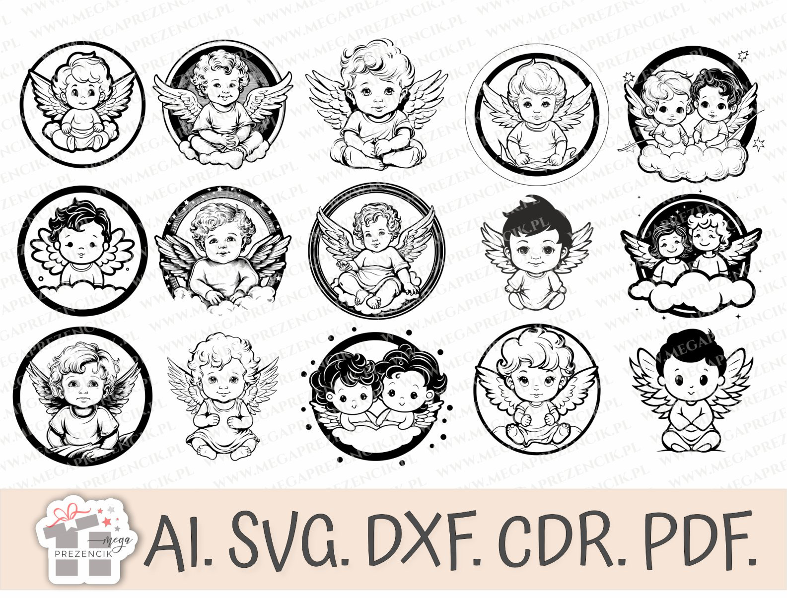 Angels Vector Art Kids Angels Svg Angel Boy Svg Angel Girl - Etsy UK