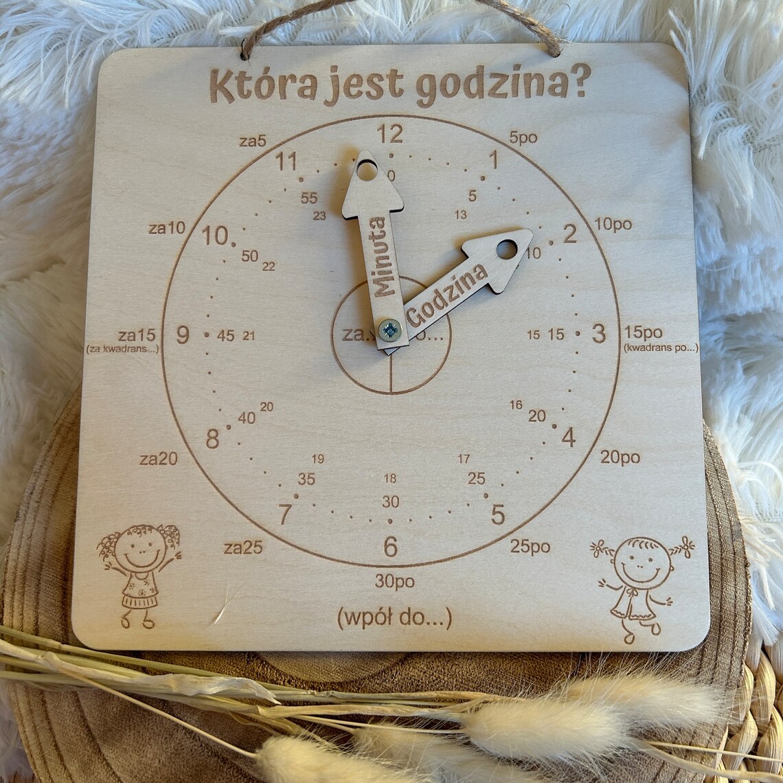 Educational Clock for Learning for a Child. Hanging Clock and Standing ...