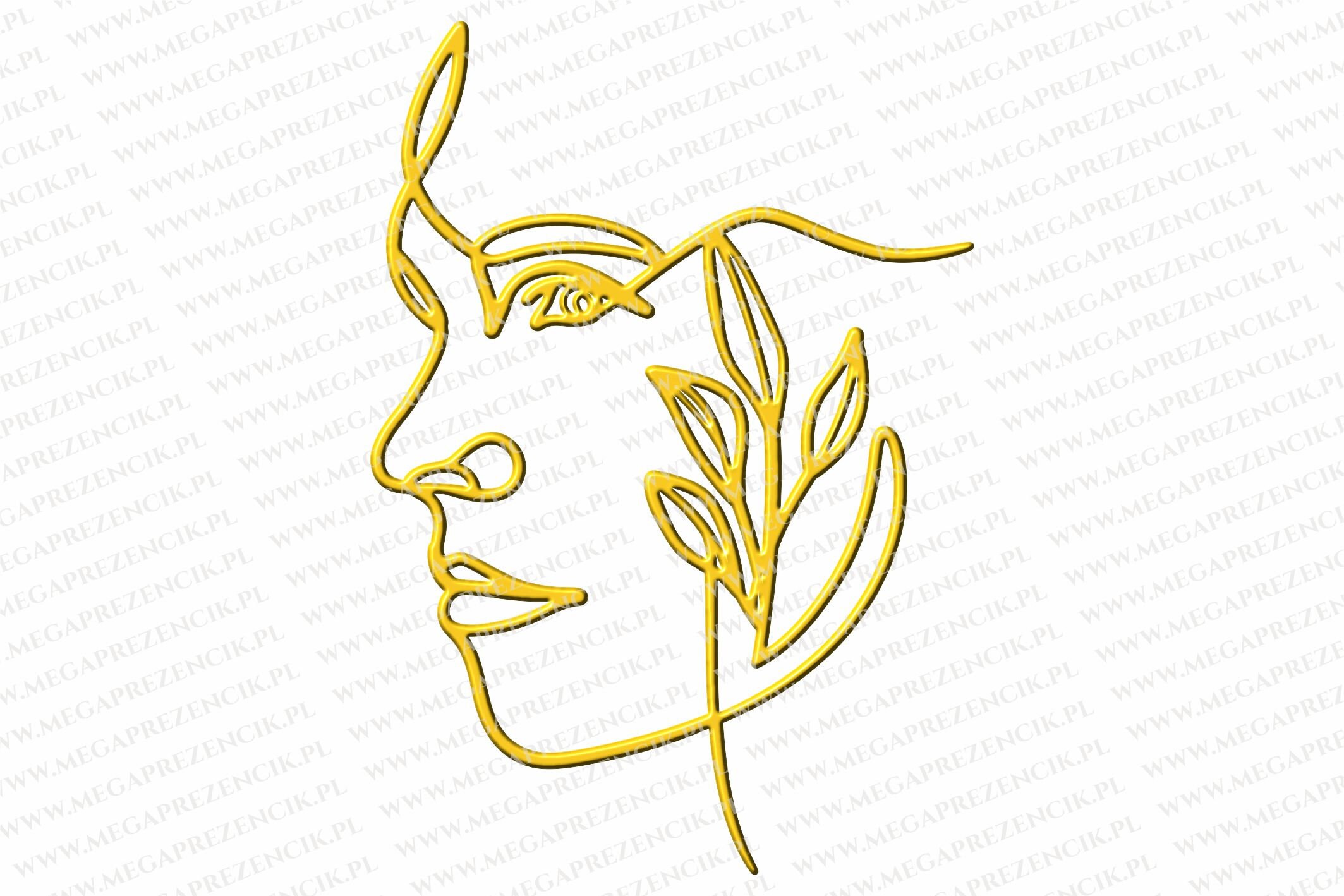 Topper linearny twarz kobiety. One line Profile of a woman. - Etsy México