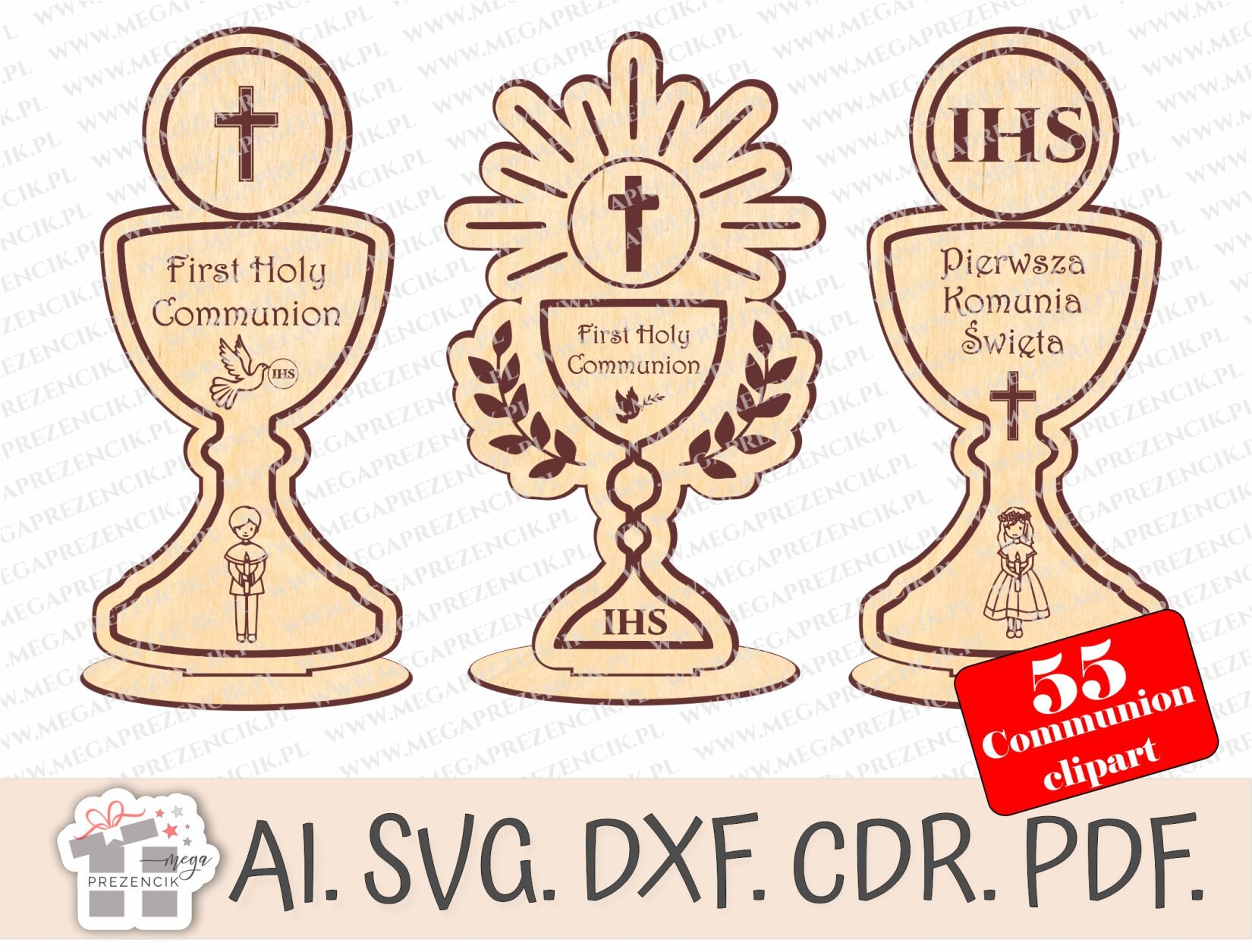 Copa de cáliz SVG. Comunión Archivo vectorial Primera - Etsy España