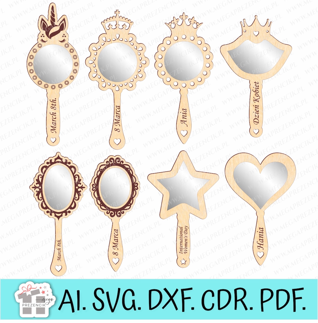 A Set of Mirrors for Women's Day. A Name Laser Mirror, a Personalized ...