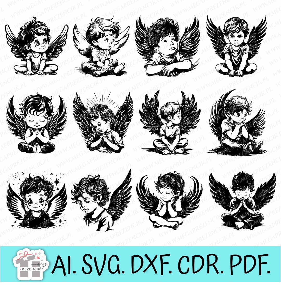 Set of Little Sweet Boy Angels. Boy Angel, First Communion Angels ...