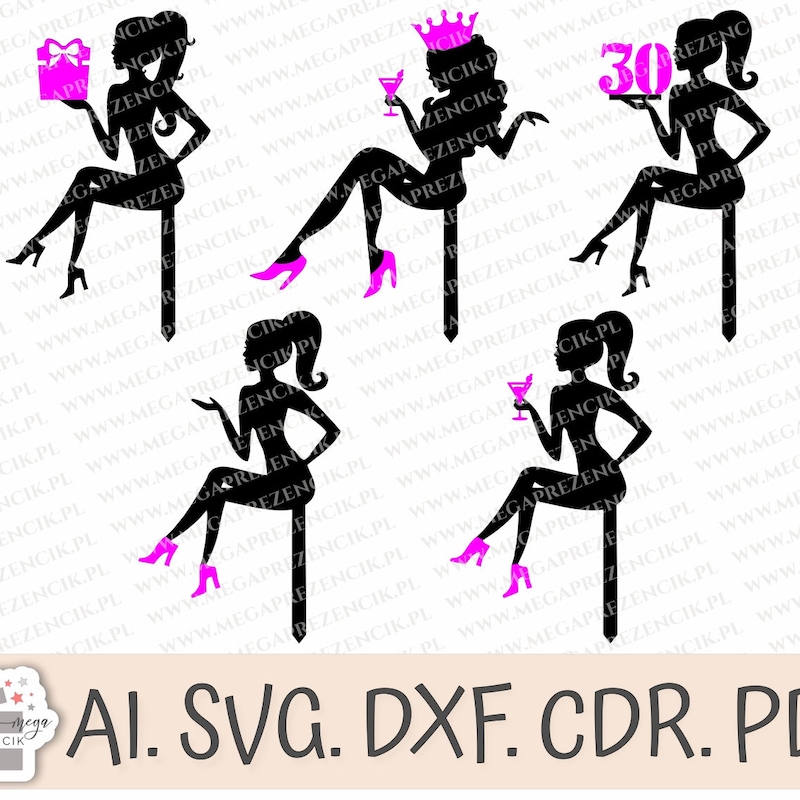 Lady Cake Topper - Etsy