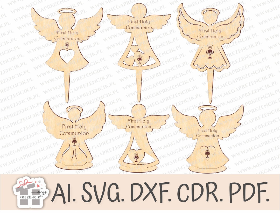 Angel Statuette. Holy Communion Gift. Thanks to the Guests. Laser Cut ...