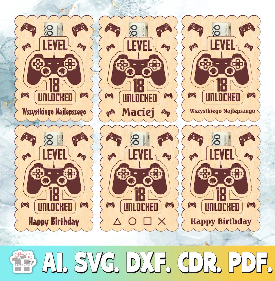 Birthday Card, Birthday Voucher for Money. Money Box, Gift Voucher SVG ...