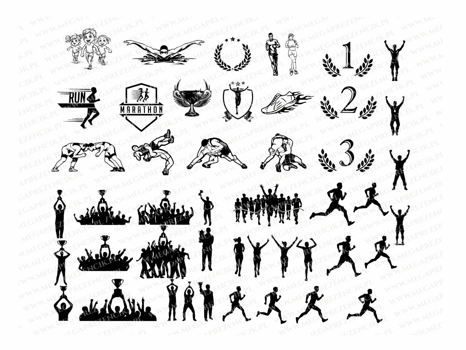 Laser Cut Medal Designs, Different Shapes of Medals. Trophy Svg ...