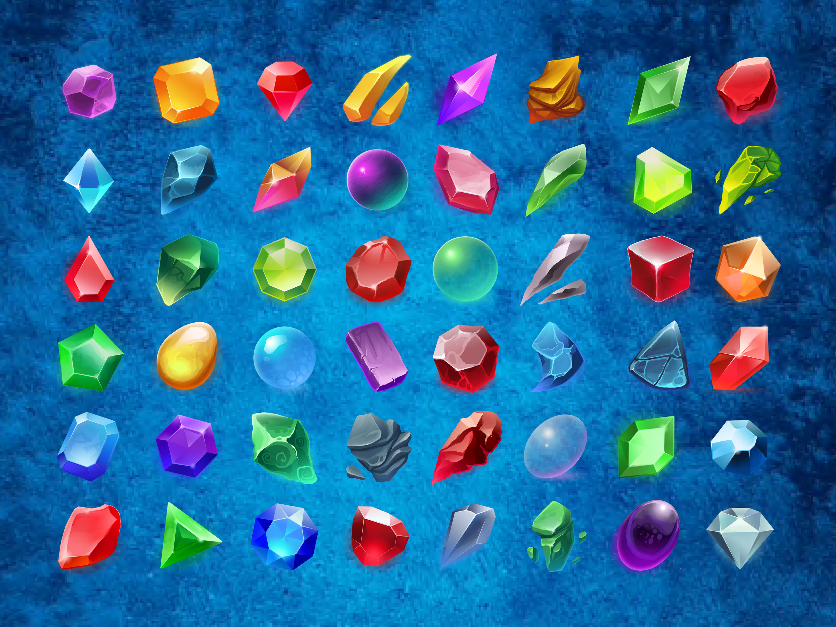 Lootful Gems - Icons - Video Game - RPG - Dnd - High Quality Clip Art ...
