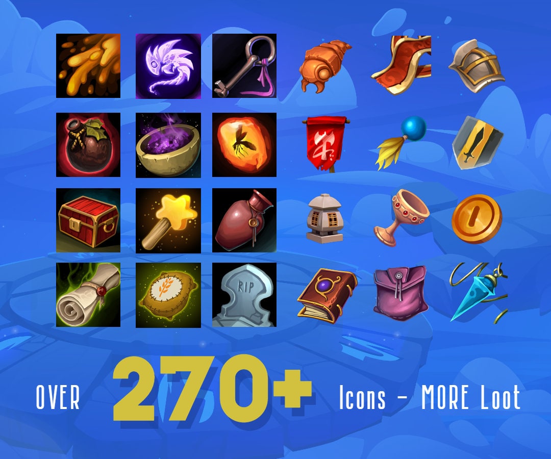MORE Fantasy Loot - Icons - Video Game - RPG - Dnd - High Quality Clip ...
