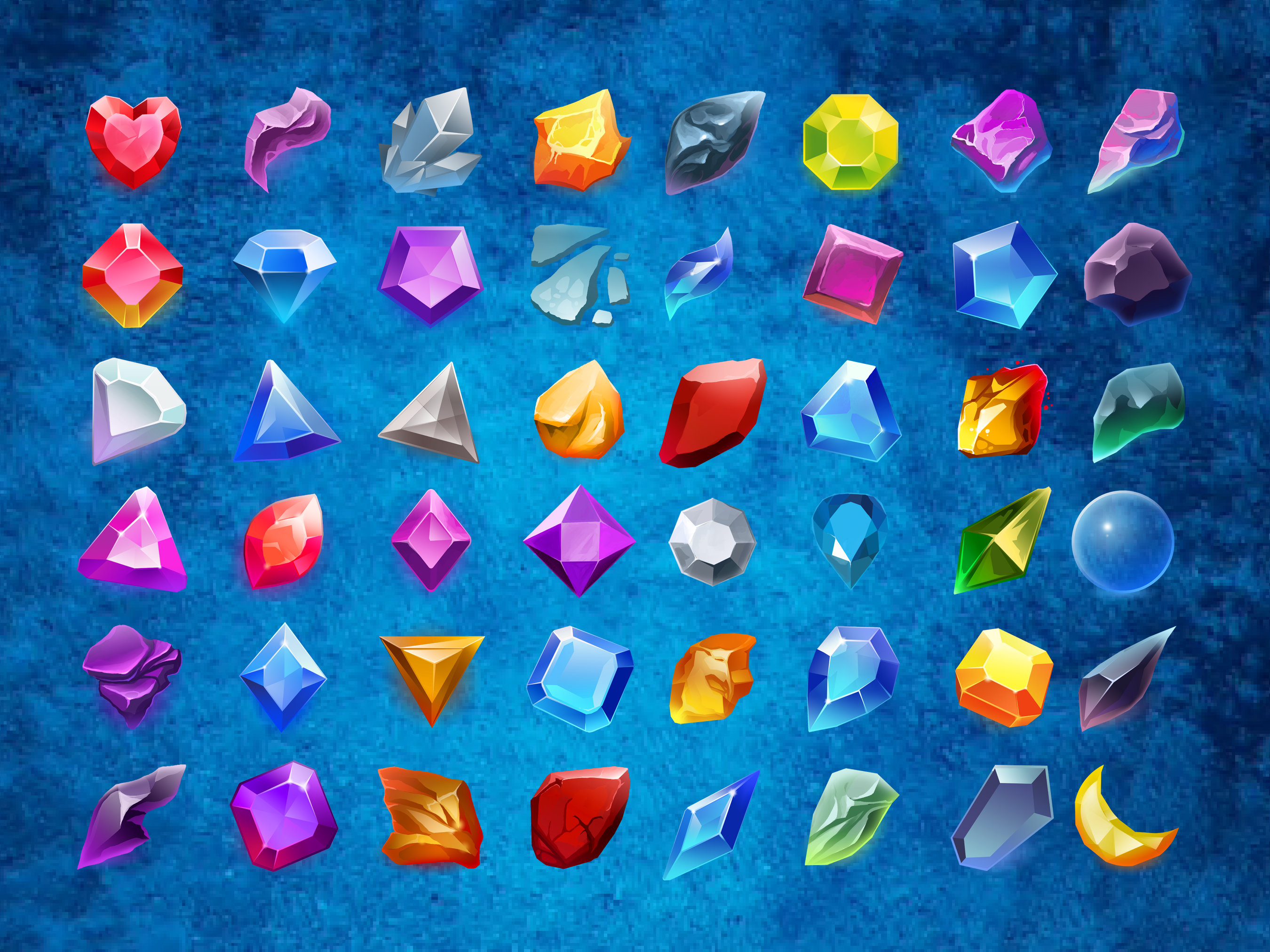 Lootful Gems - Icons - Video Game - RPG - Dnd - High Quality Clip Art ...
