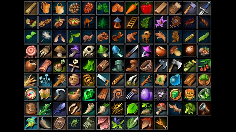 Fantasy Forest - Icons - Video Game - RPG - Dnd - High Quality Clip Art ...