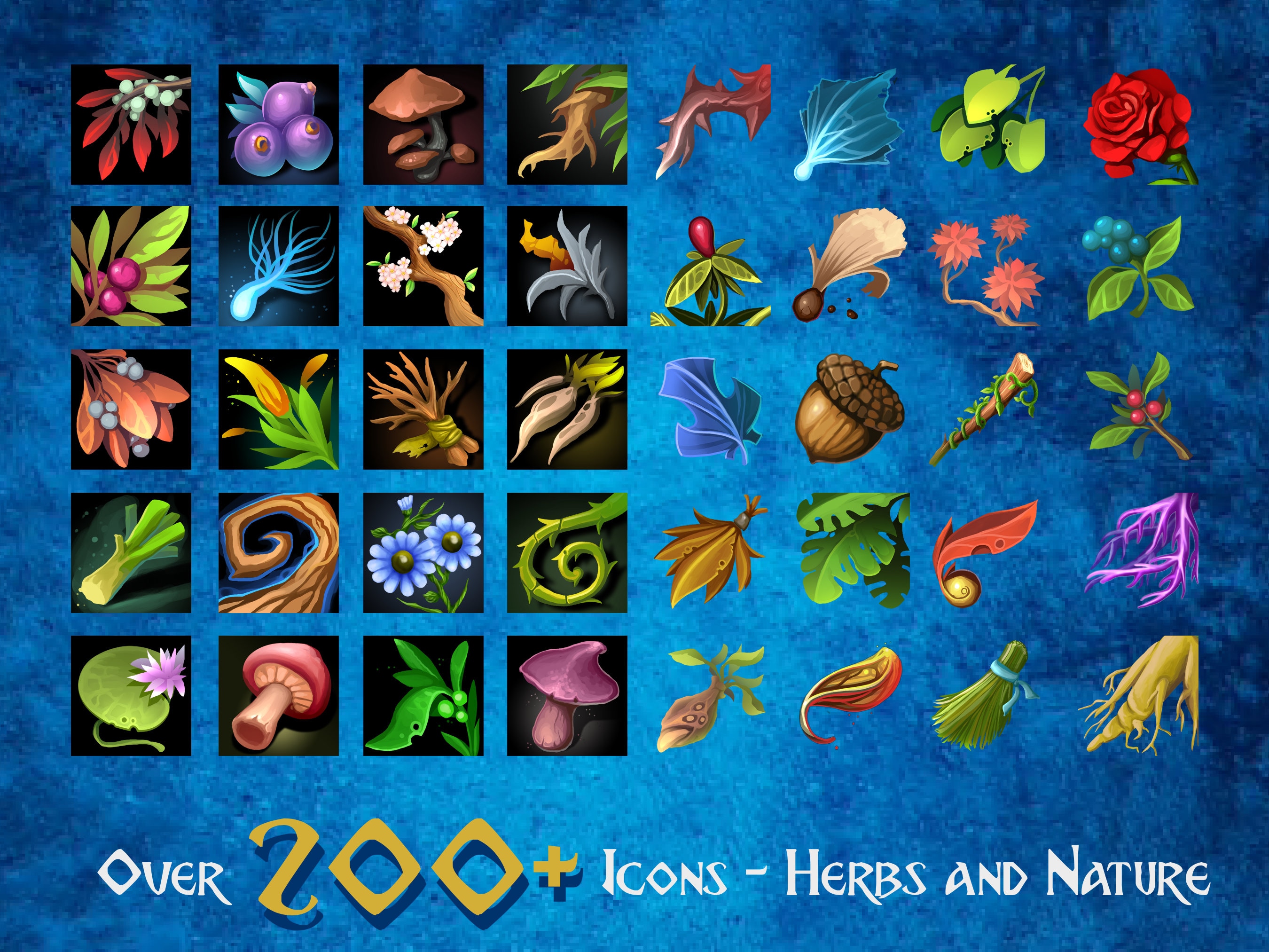 Herbs and Nature - Icons - Video Game - RPG - Dnd - High Quality Clip ...