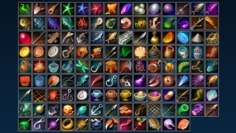 Fantasy Fishing - Icons - Video Game - RPG - Dnd - High Quality Clip ...