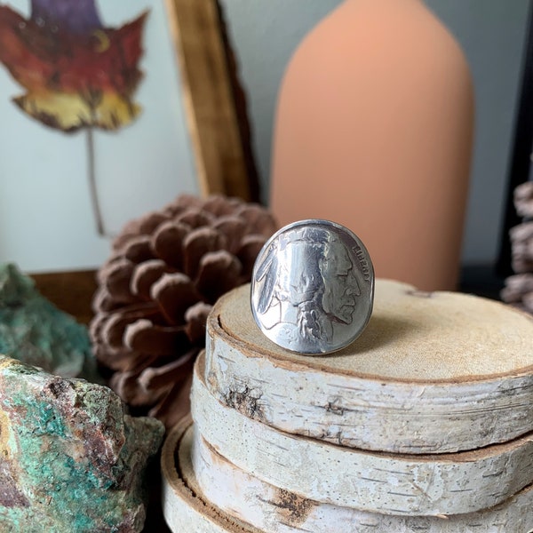 Buffalo Nickel Ring - Etsy
