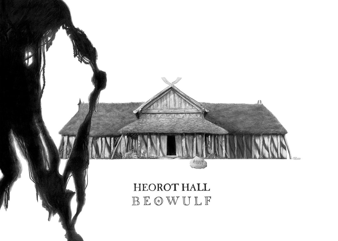 Beowulf, Heorot Hall - Postcard - Etsy
