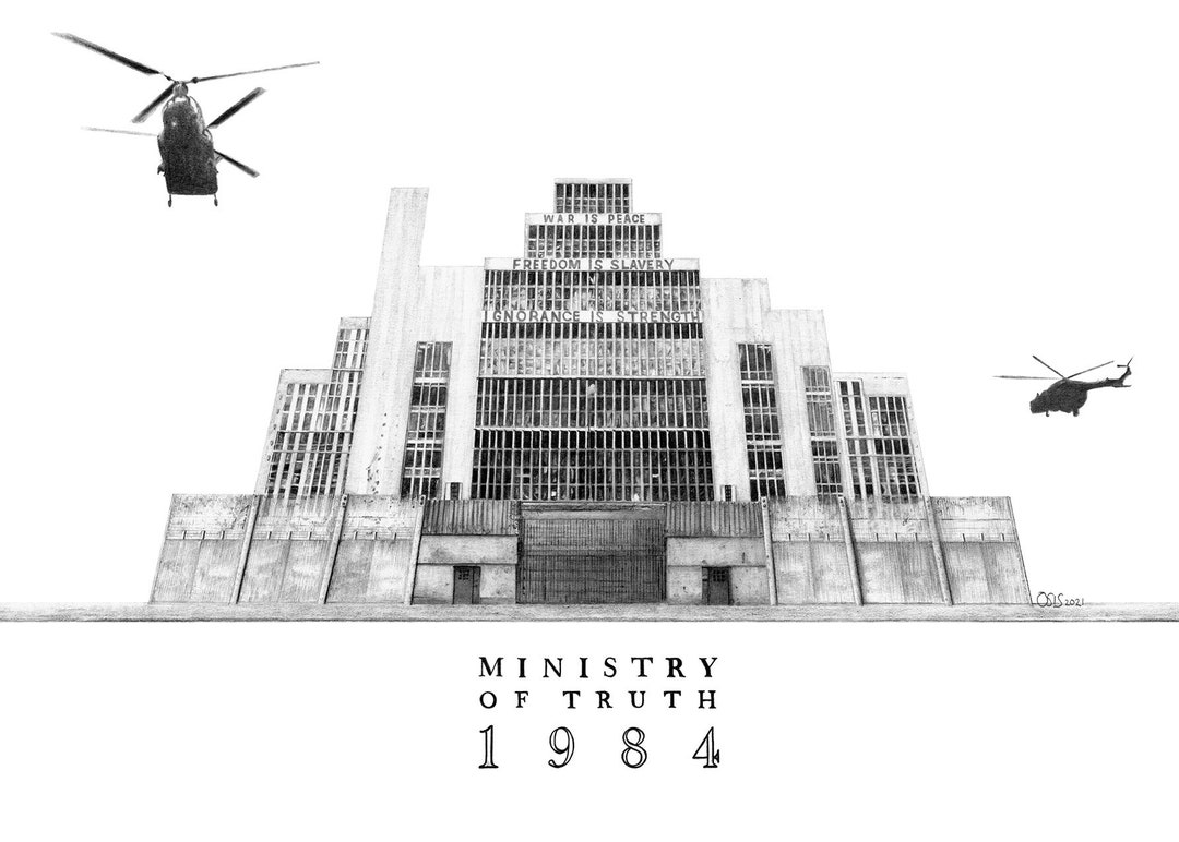 1984, Ministry of Truth - Postcard - Etsy