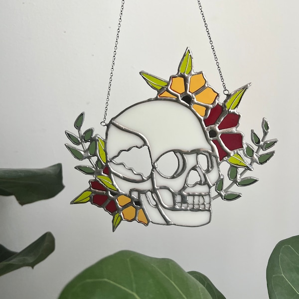Stained Glass Skull - Etsy