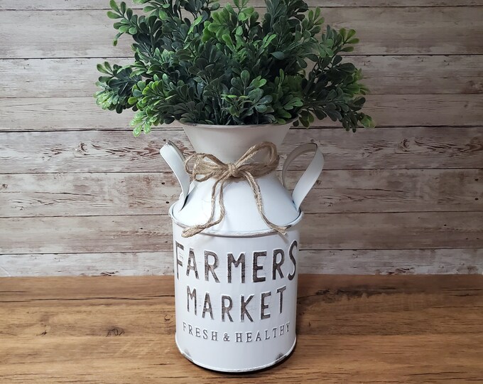 Rustic Milk Can, Metal Milk Can, Farmhouse Table Decor - Etsy
