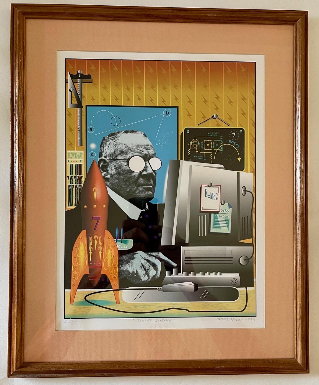 Chris Spollen Outsider Art - "rocket Science" - Signed by Artist - Etsy