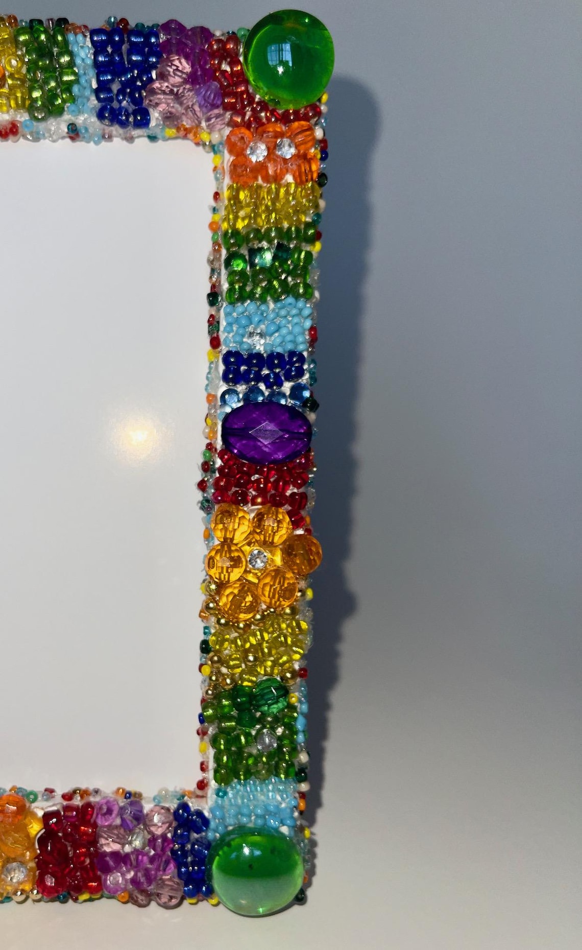 Pride Frame Embedded With Hundreds of Vtg Beads and Austrian ...