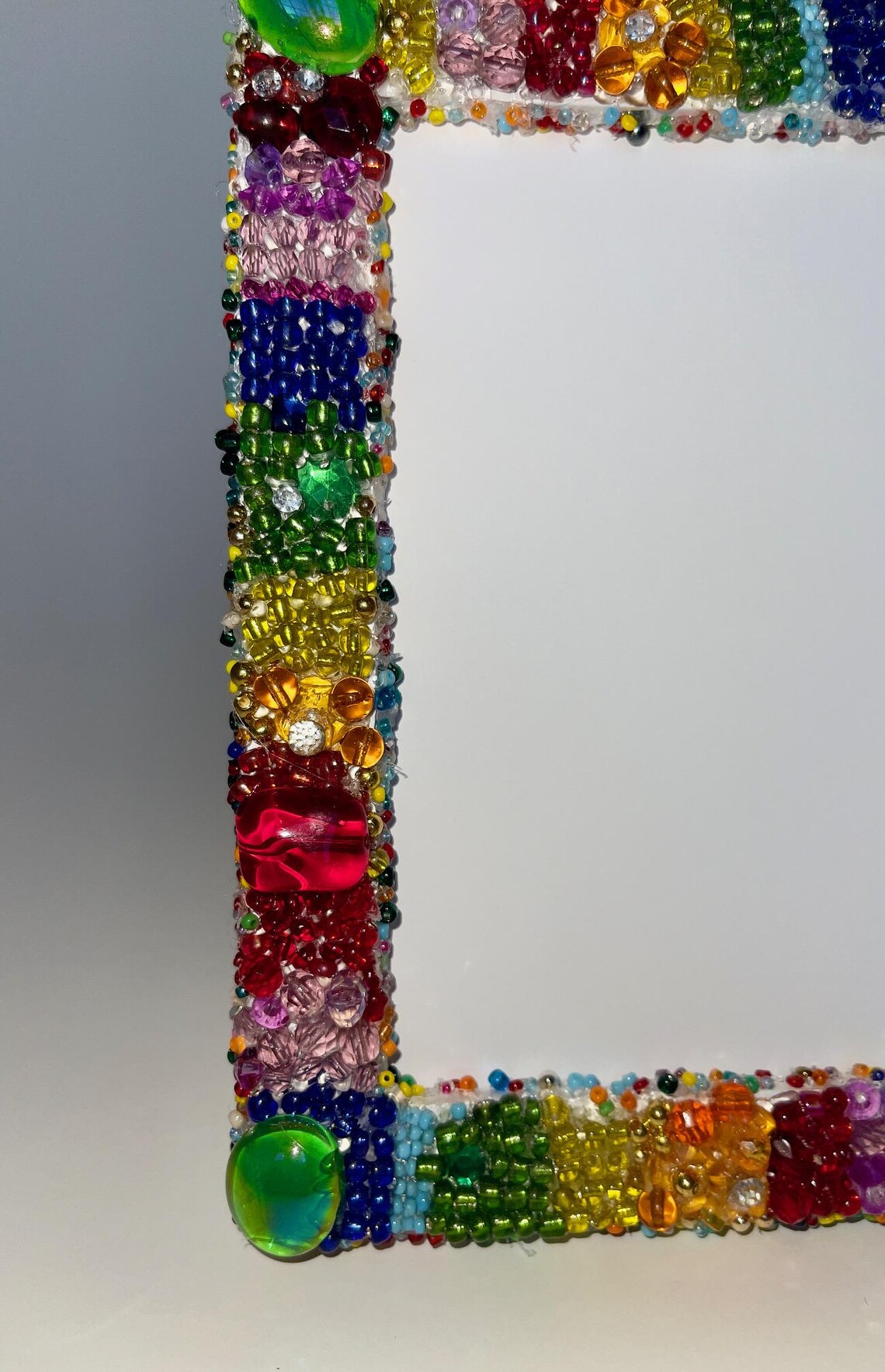 Pride Frame Embedded With Hundreds of Vtg Beads and Austrian ...