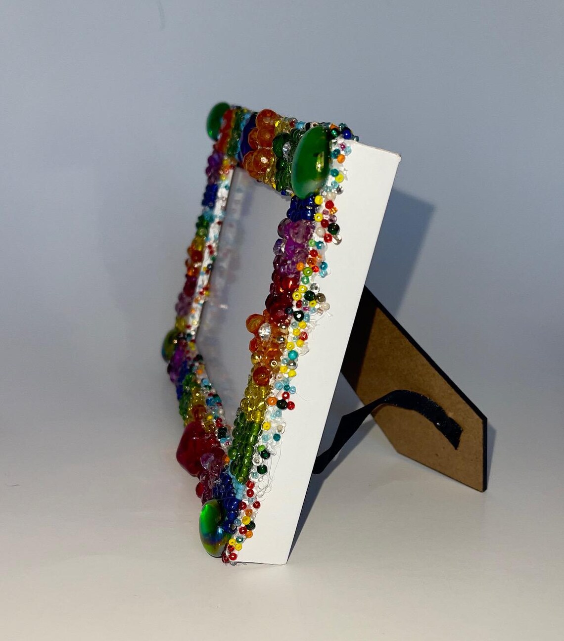 Pride Frame Embedded With Hundreds of Vtg Beads and Austrian ...