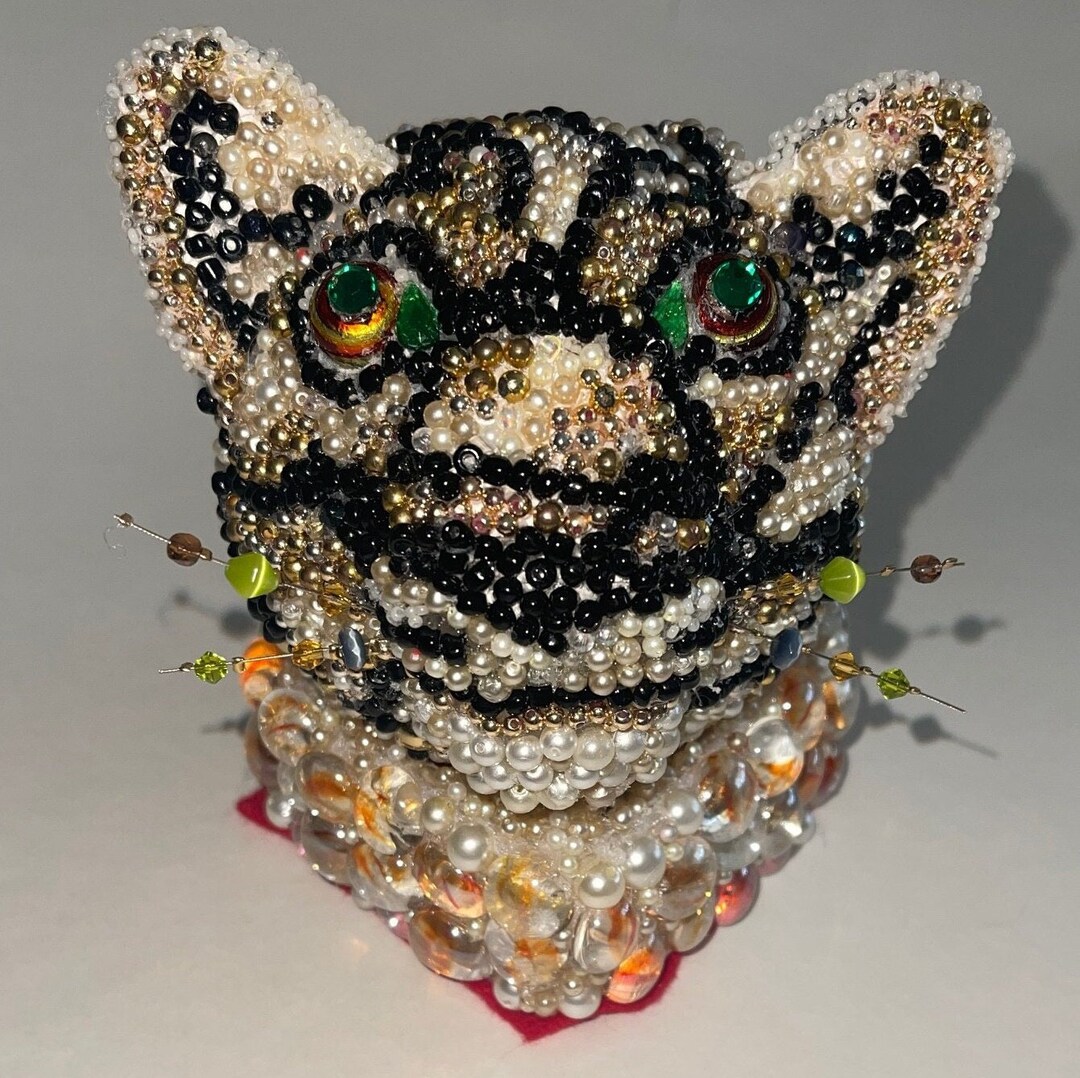 Hand Beaded Leopard RARE - Etsy