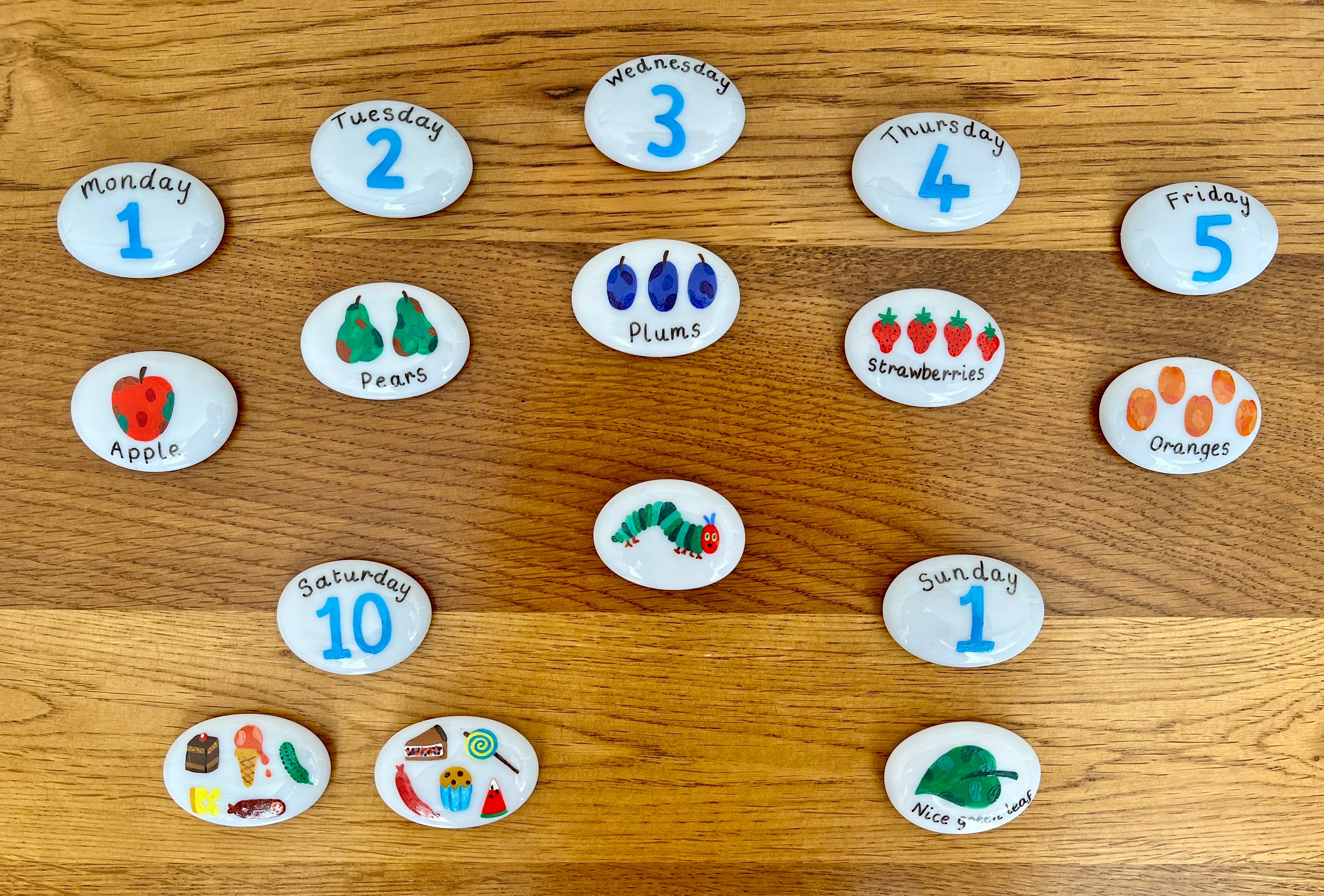 The Very Hungry Caterpillar Story Stones Matching, Retelling & Counting ...