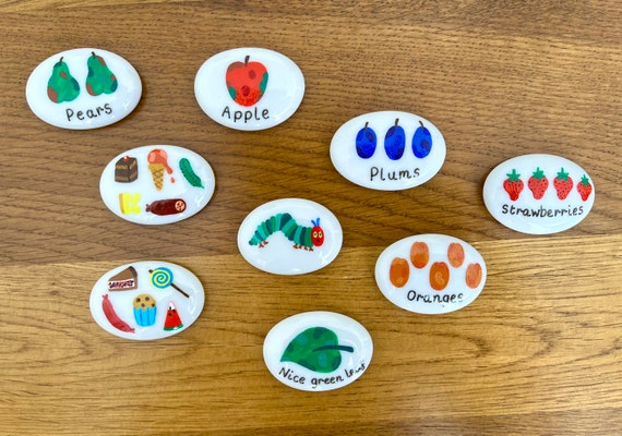 The Very Hungry Caterpillar Story Stones Matching Retelling - Etsy UK