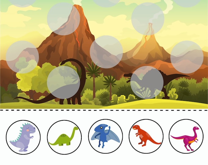 DIGITAL Token Board- Dinosaurs- 10 Tokens - Etsy