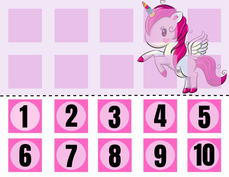 DIGITAL Token Board- Unicorn- 10 Tokens - Etsy