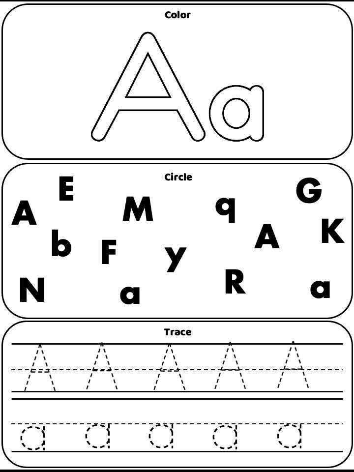 26 Page Printable Preschool Letter Worksheets Color Find - Etsy