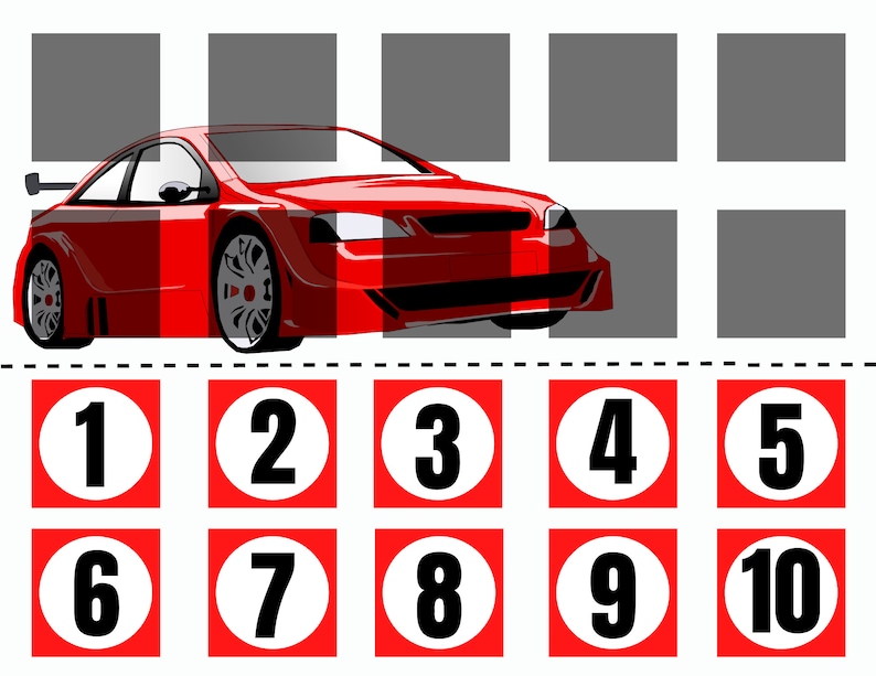 DIGITAL Token Board -car- 10 Tokens - Etsy