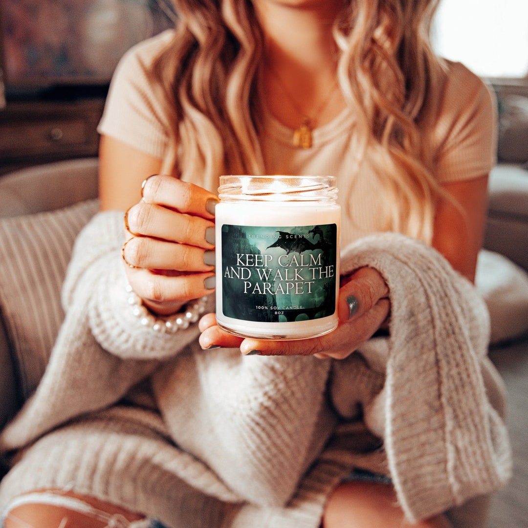 Fourth Wing Inspired Keep Calm & Walk the Parapet Candle | Bookish ...